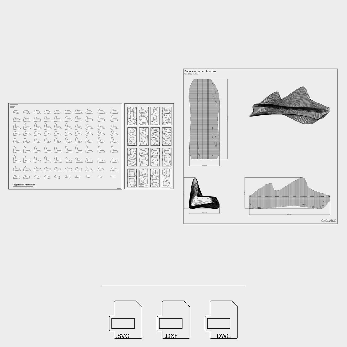 Rider Bench Router-cut Files CNC Files for Cutting Vector Files .dxf ...