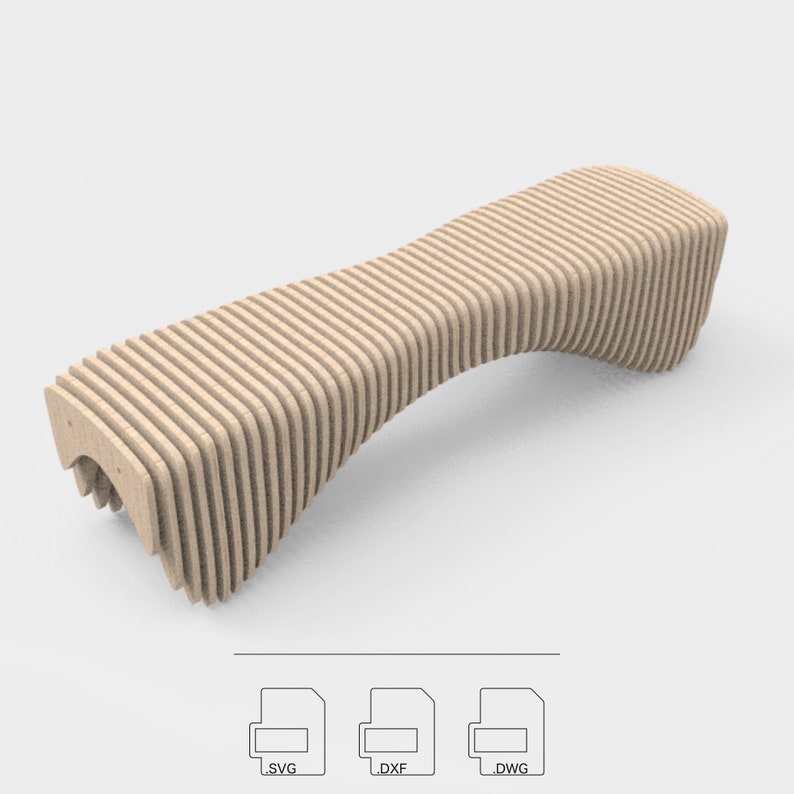 Parametric Bench K9 Router Cut Files Cnc Files For Cutting Vector Files Dxf Dwg Svg Pdf Etsy