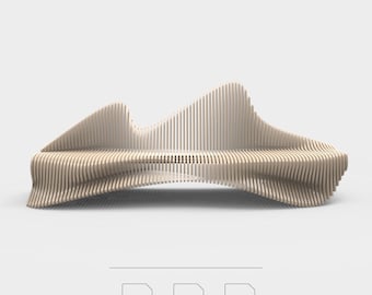 Curve Bench Router-cut Files CNC Files for Cutting Vector Files .dxf ...