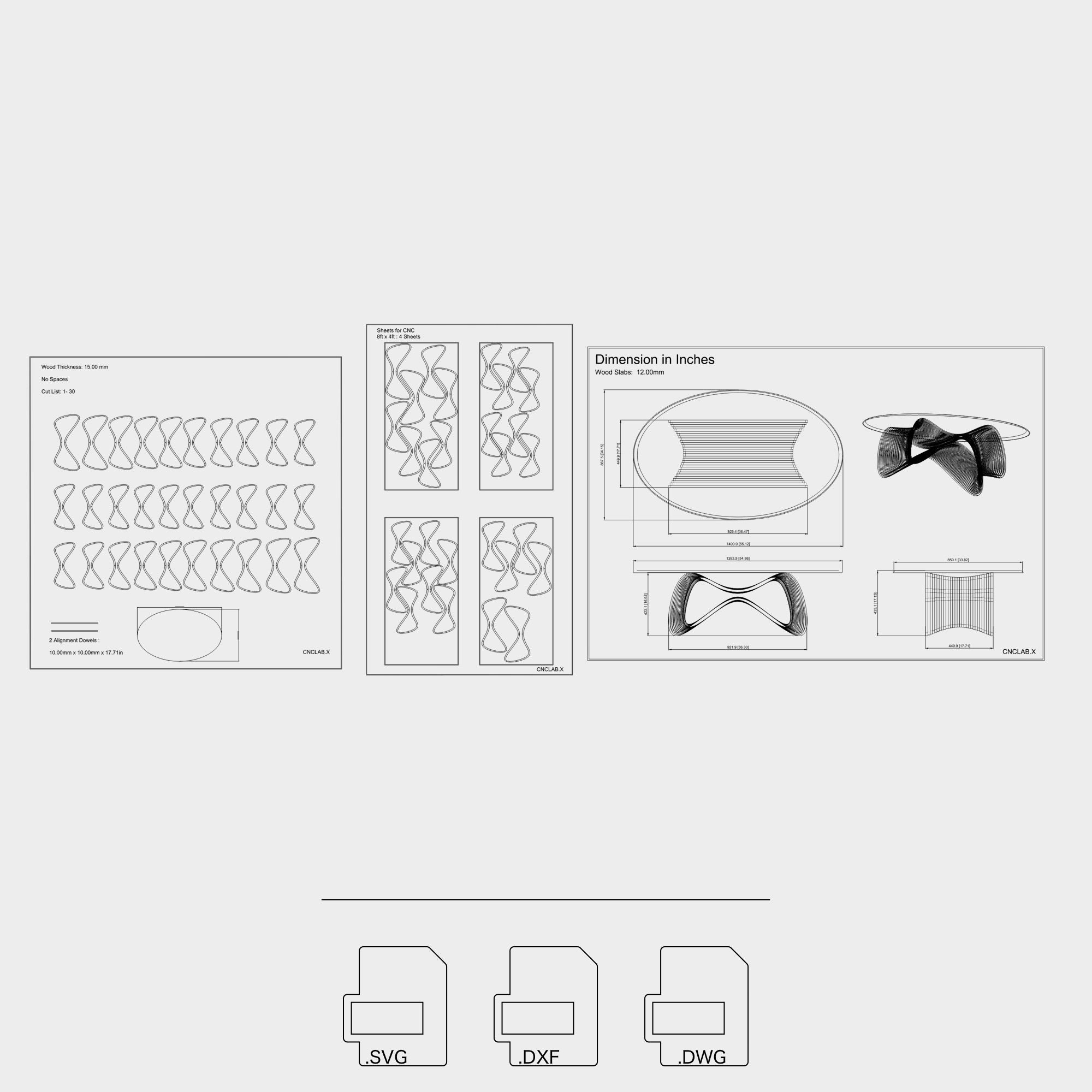 Parametric Controler Table • Router Cut Files • Cnc Files For Cutting• Vector Files • Dxf