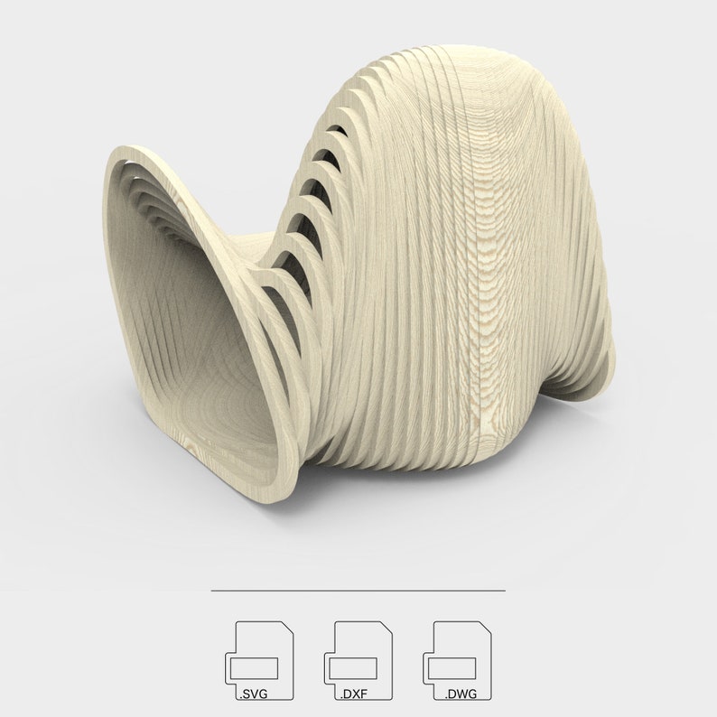 Morph Armchair Router-cut Files CNC Files for Cutting Vector Files .dxf ...