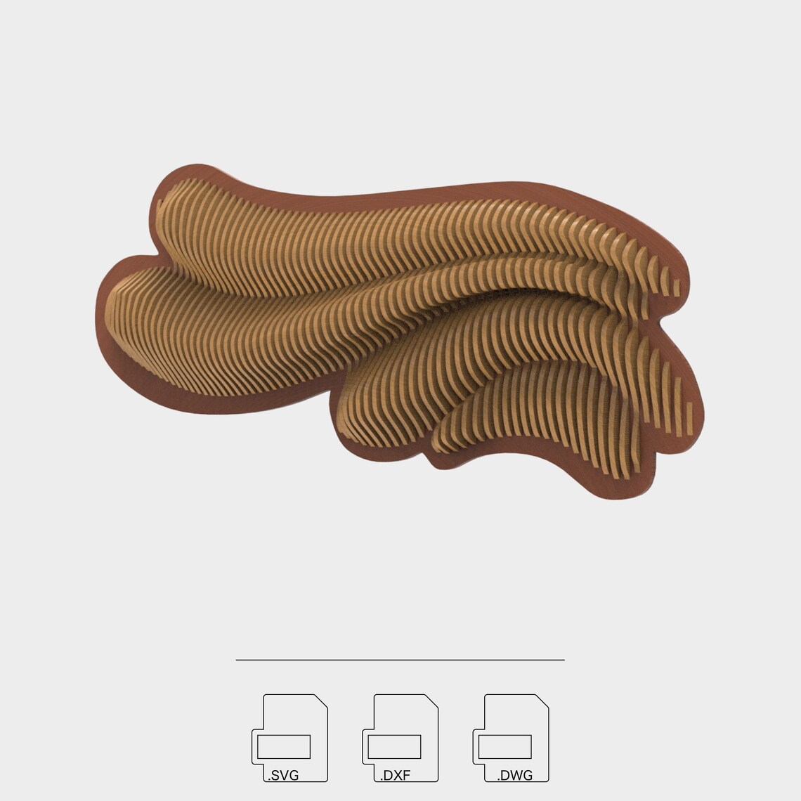 Parametric Wall Waves Art 1 • Router-cut Files • CNC Files for Cutting ...