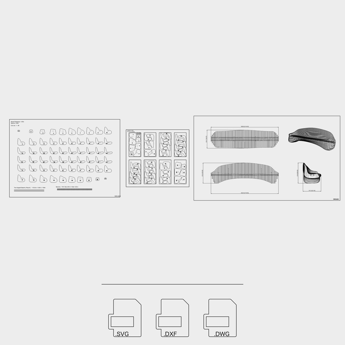 Parametric Couch • Router-cut Files • CNC Files for Cutting • Vector ...