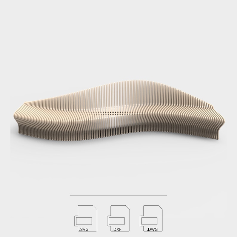 Parametric Curva Bench CNC Files: Router Cut Vector Plans (digital ...