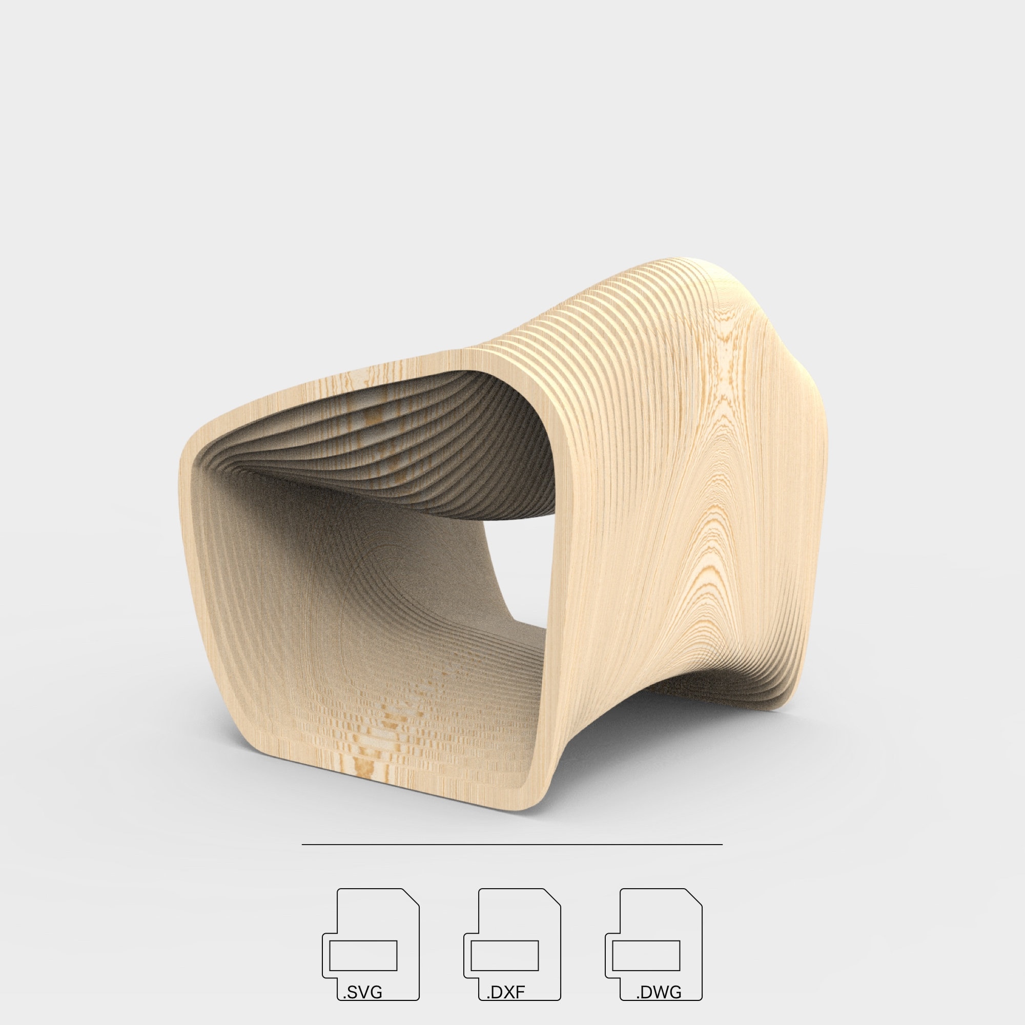 Layer Chair Router Cut Files Cnc Files For Cutting Vector Files Dxf Dwg Svg Pdf Etsy