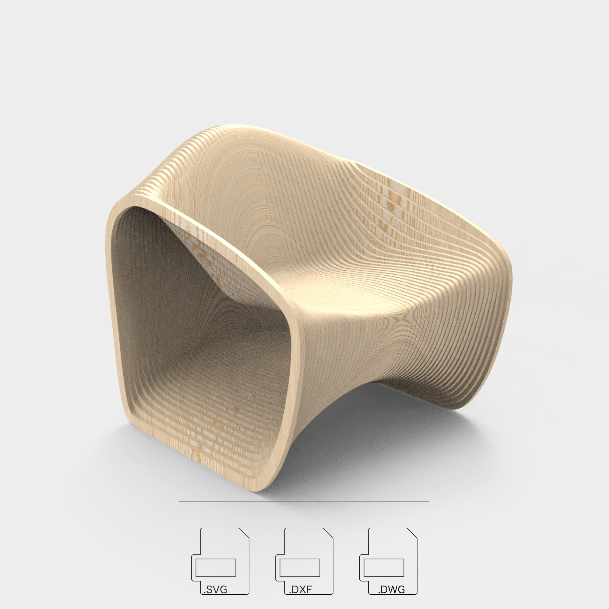 Layer Chair Router Cut Files Cnc Files For Cutting Vector Files Dxf Dwg Svg Pdf Etsy