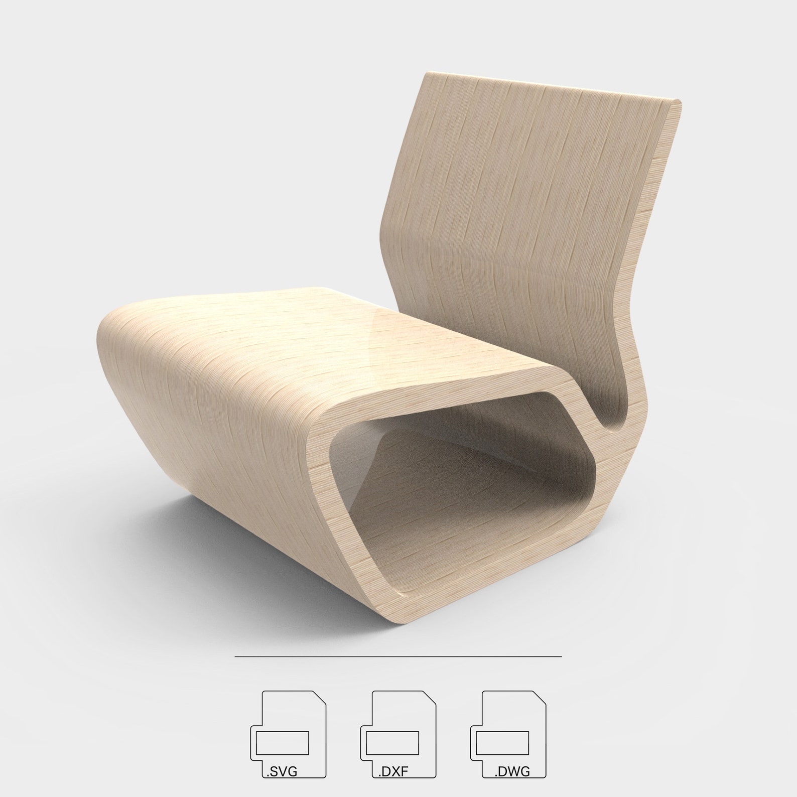 Cell Chair • Router-cut Files • CNC Files for Cutting• Vector Files ...