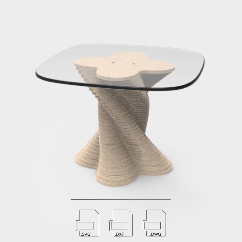 Parametric Coffee Table Clover Router-cut Files CNC Files for Cutting ...