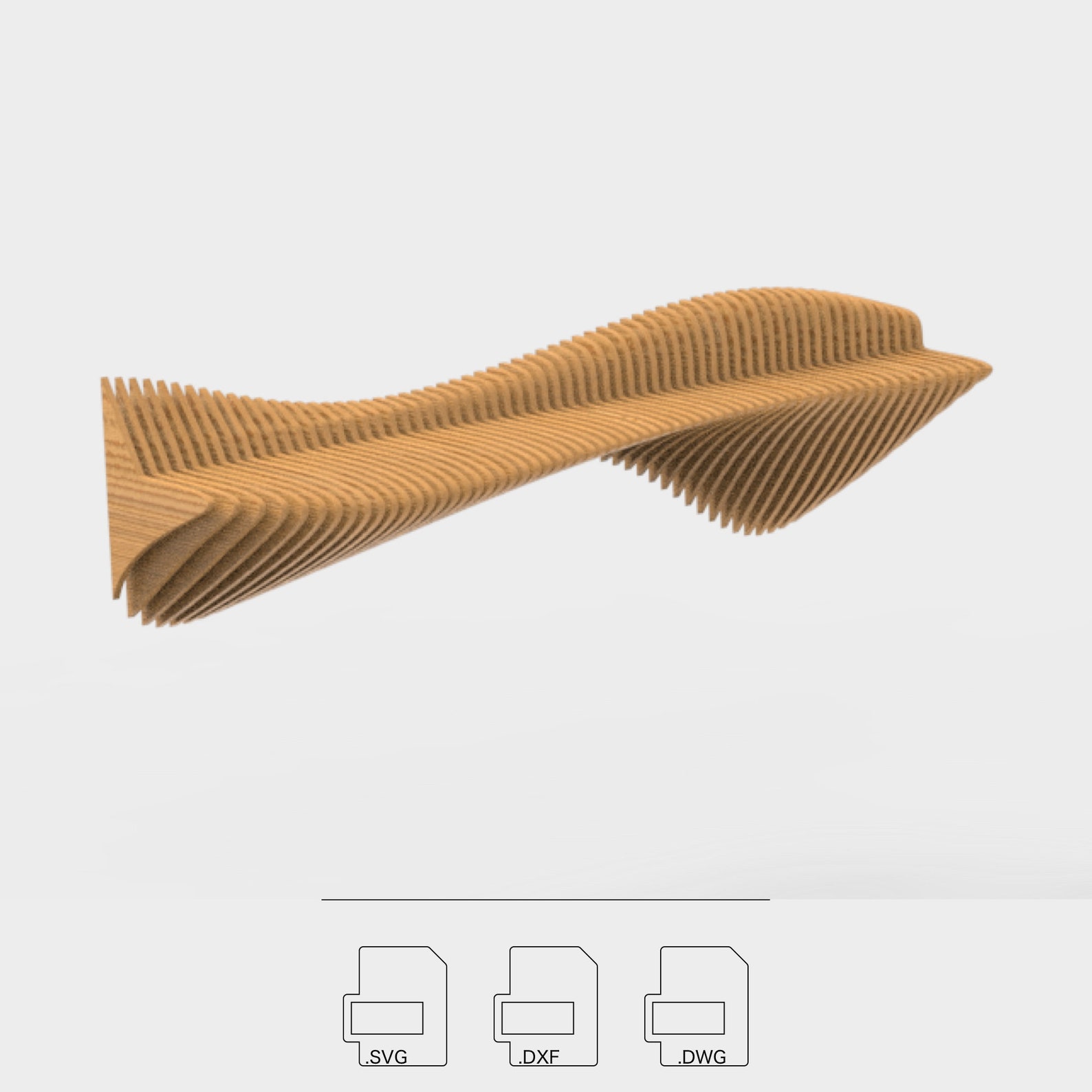Parametric Console Shelf 2 • Modern CNC Design • Router-cut Vector ...