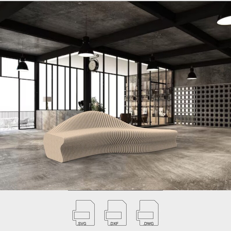 Parametric Bench Curl Router Cut Files Cnc Files For Cutting Vector Files Dxf Dwg Svg Pdf