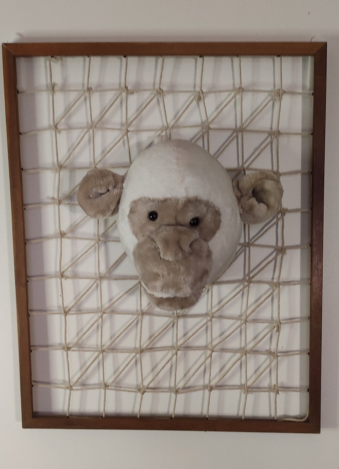 Plush Monkey Head Trophy for Children's Room Decoration Birthday Gift ...