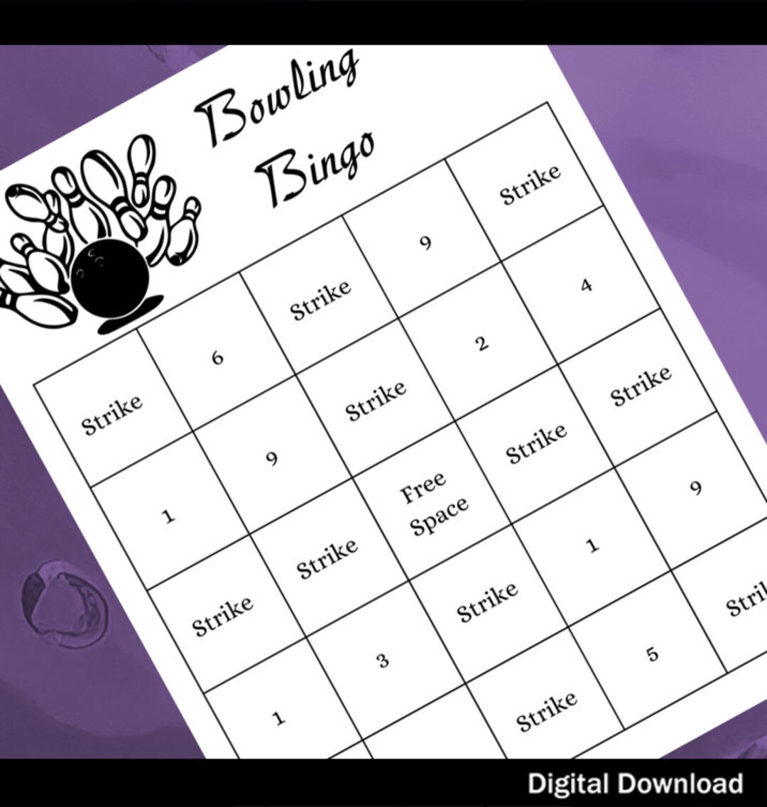 Printable Bowling Bingo Volume 1 - Etsy