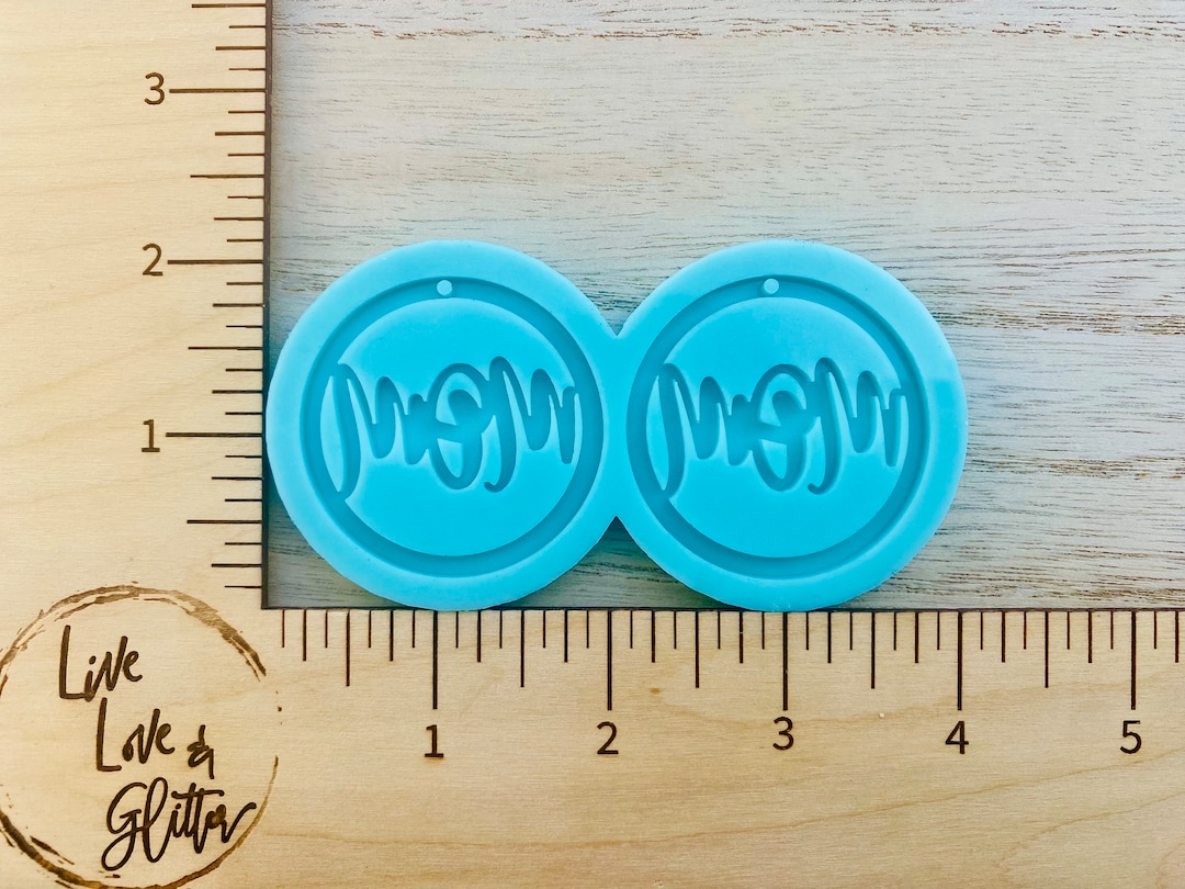Mom Earrings Silicone Mold for Resin, Mom Resin Mold, Mom Resin ...