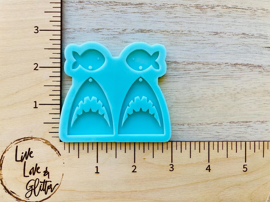Shark Earrings Silicone Mold for Resin, Shark Dangle Earrings Mold, Sea ...
