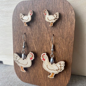 Chicken Earring Svg, Chicken Earrings Stud Svg, Chicken Earrings Dangle ...