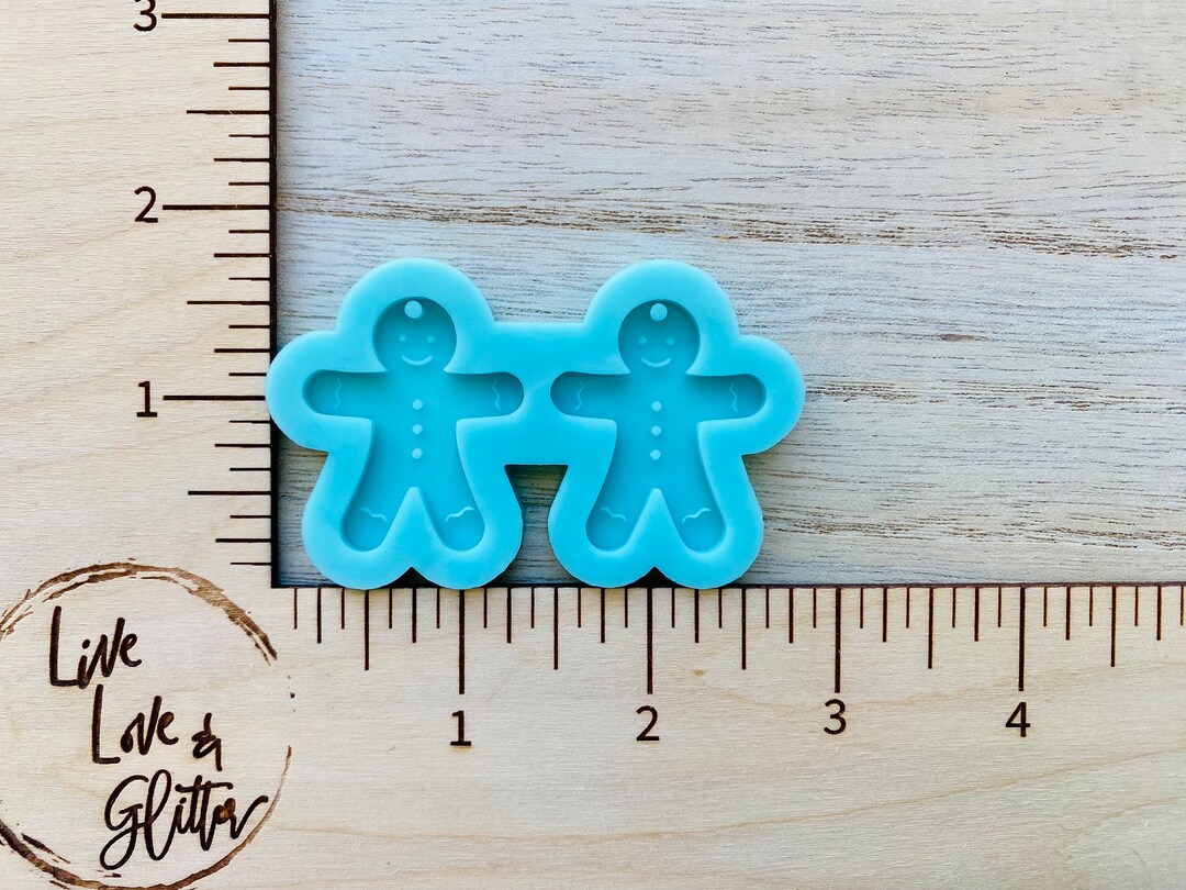 Gingerbread Man Earrings Silicone Mold for Resin, Gingerbread Man ...