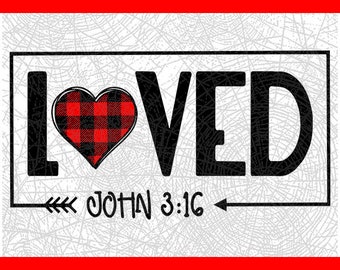 John 316 Valentine Svg - Etsy