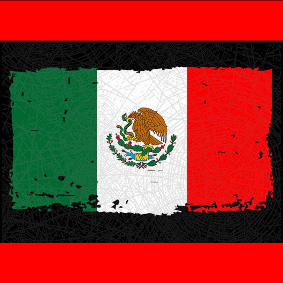 Mexico Flag Distressed Cut File // Dxf // EPS // PDF // Png // - Etsy UK