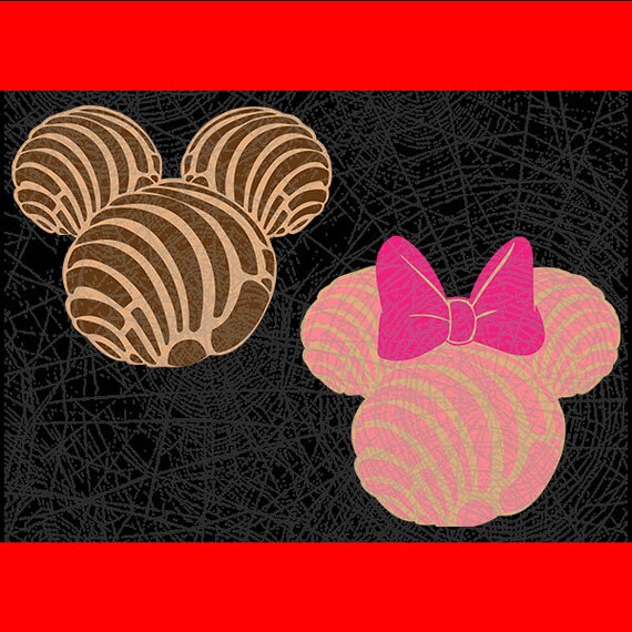 Mickey & Minnie Mouse Concha Pan Dulce Mexican Sweet Bread | Etsy