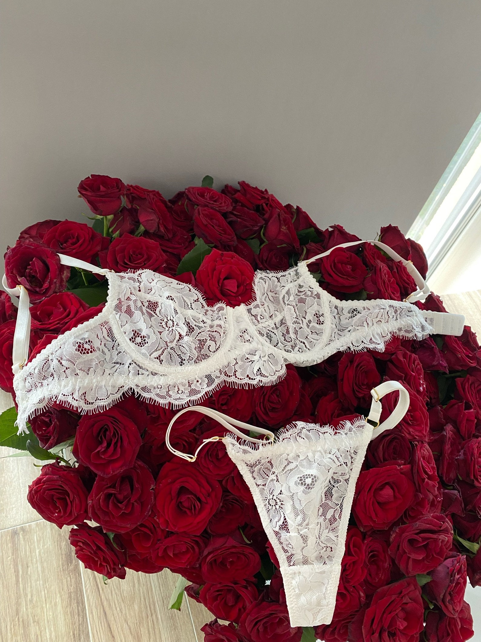 Bridal Lingerie Set White Lace Lingerie Wedding Lingerie Etsy