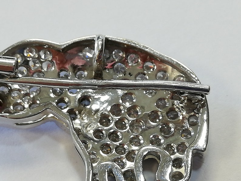 White Gold Diamonds and Ruby Brooch/pendant | Etsy