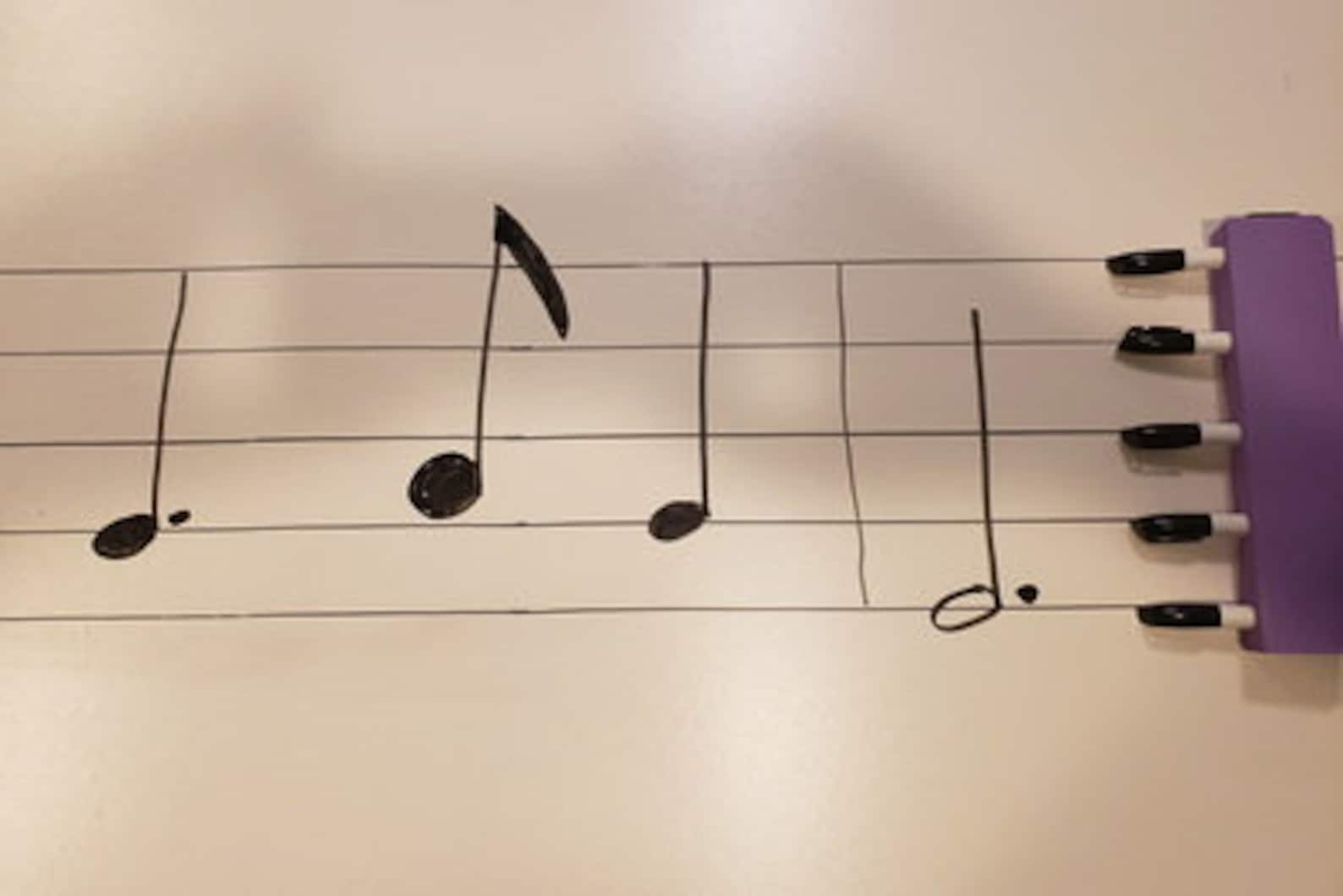 5 Pen Dry Erase Line Drawing Tool for Music Class Stave Writer With ...