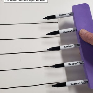 5 Pen Dry Erase Line Drawing Tool for Music Class Stave Writer - Etsy