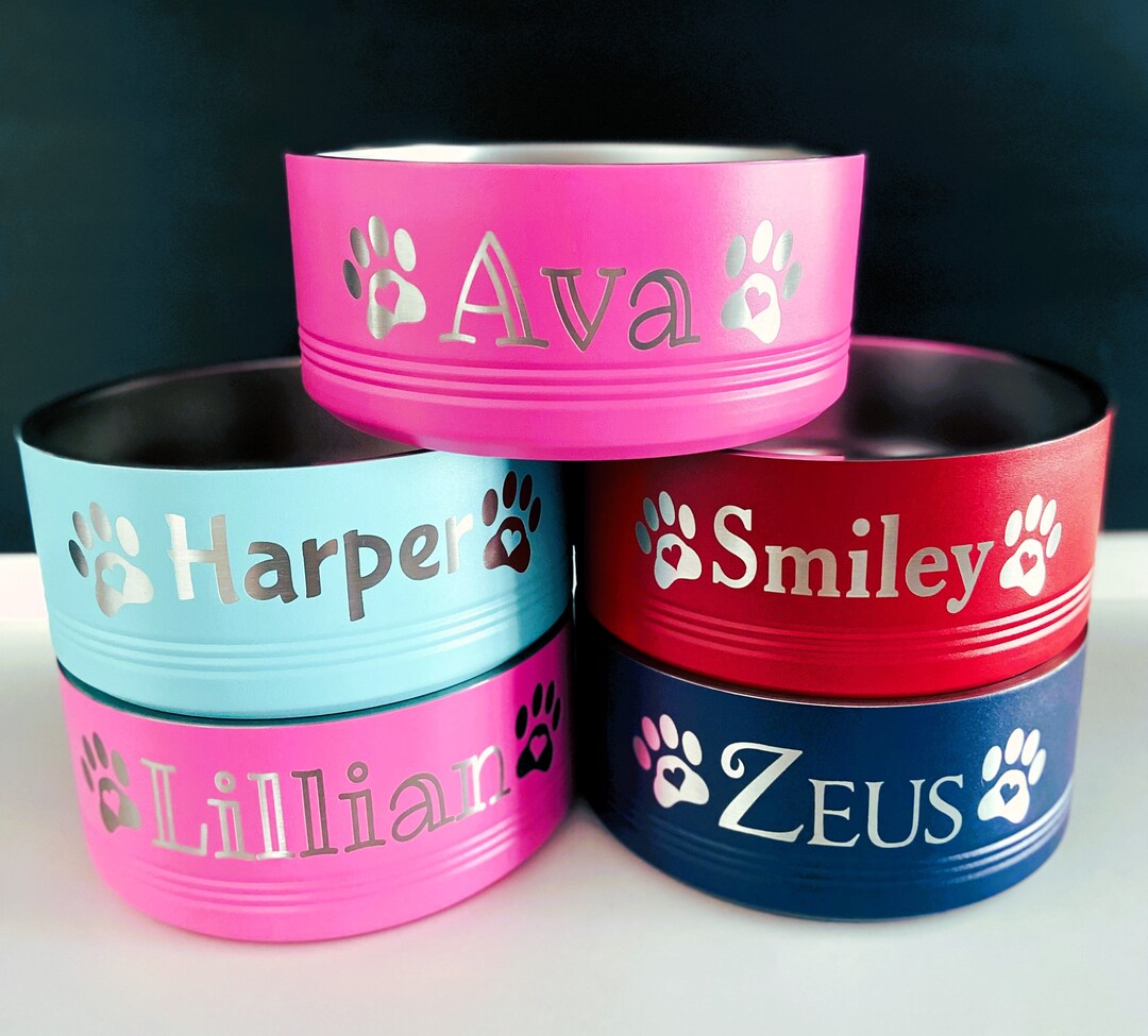 Custom Dog Bowl, Personalized Pet Bowl, Stainless Steel Pet Bowl ...