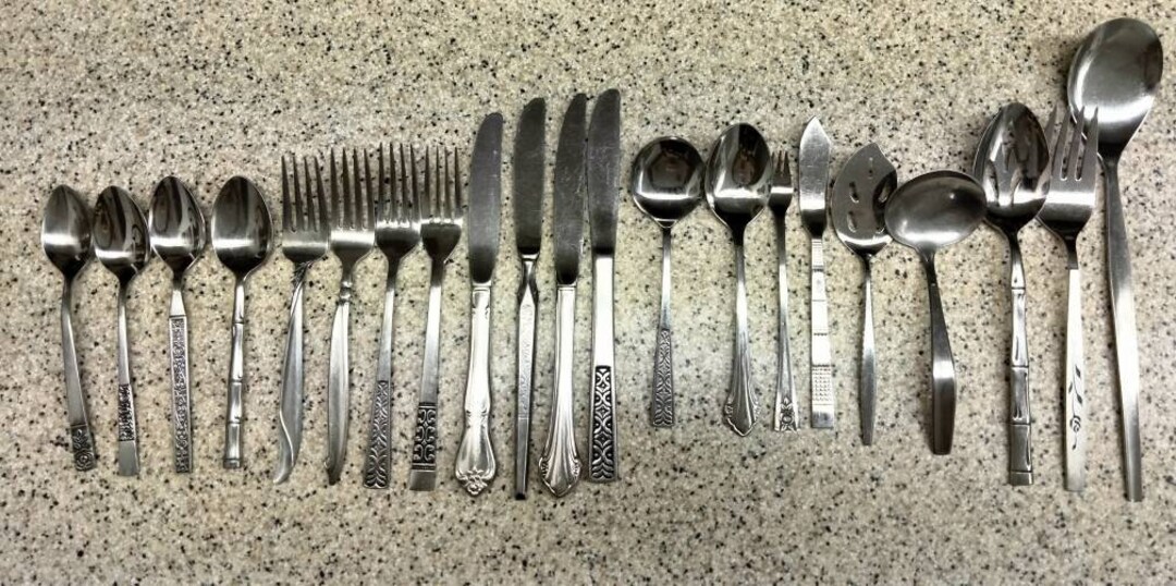 Mismatched Vintage Silverware Set, 21 Piece Set, Flatware Collection - Etsy