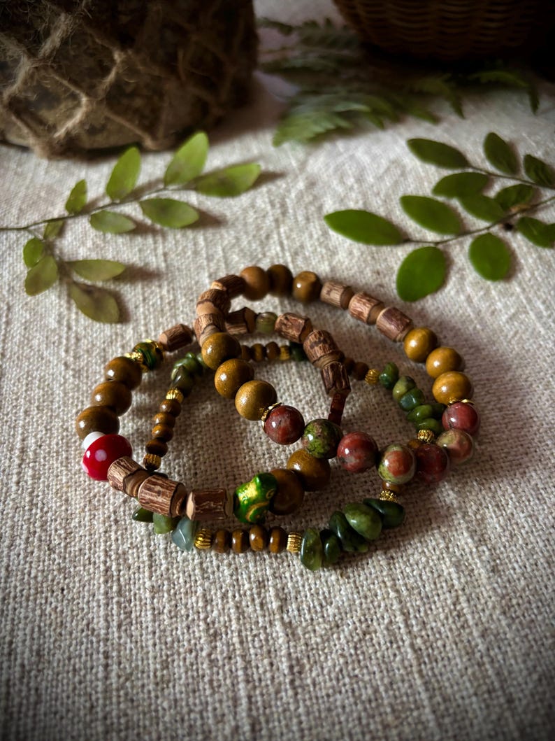 Beaded Bracelets (forest) - Etsy