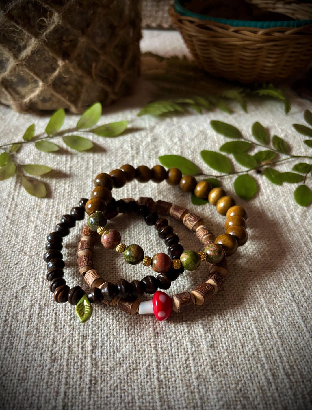 Beaded Bracelets (forest) - Etsy
