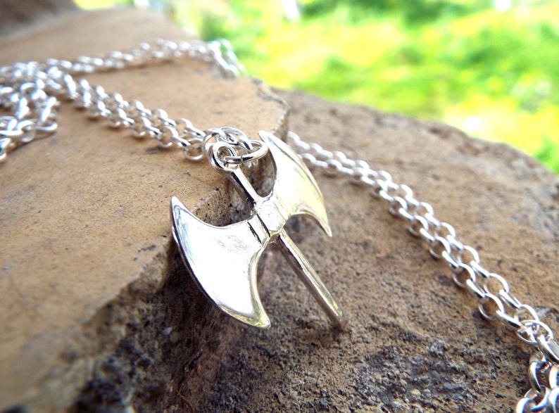 Pendant Silver Labrys Double Axe Symbol Sterling Handmade Ancient Greek ...