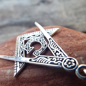 Sterling Silver Square Compasses Pendant Jewellery Masonic G - Etsy