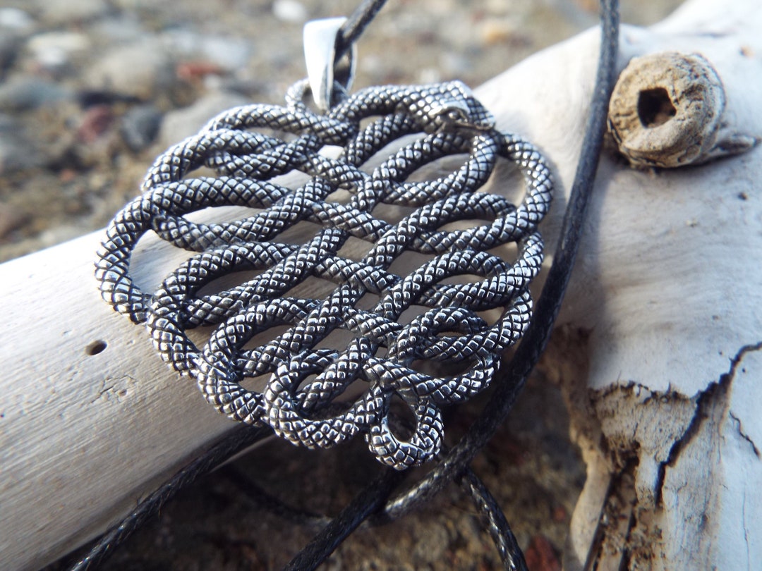 Sterling Silver Snake Serpent Jewelry Pendant Handmade Vintage Necklace ...