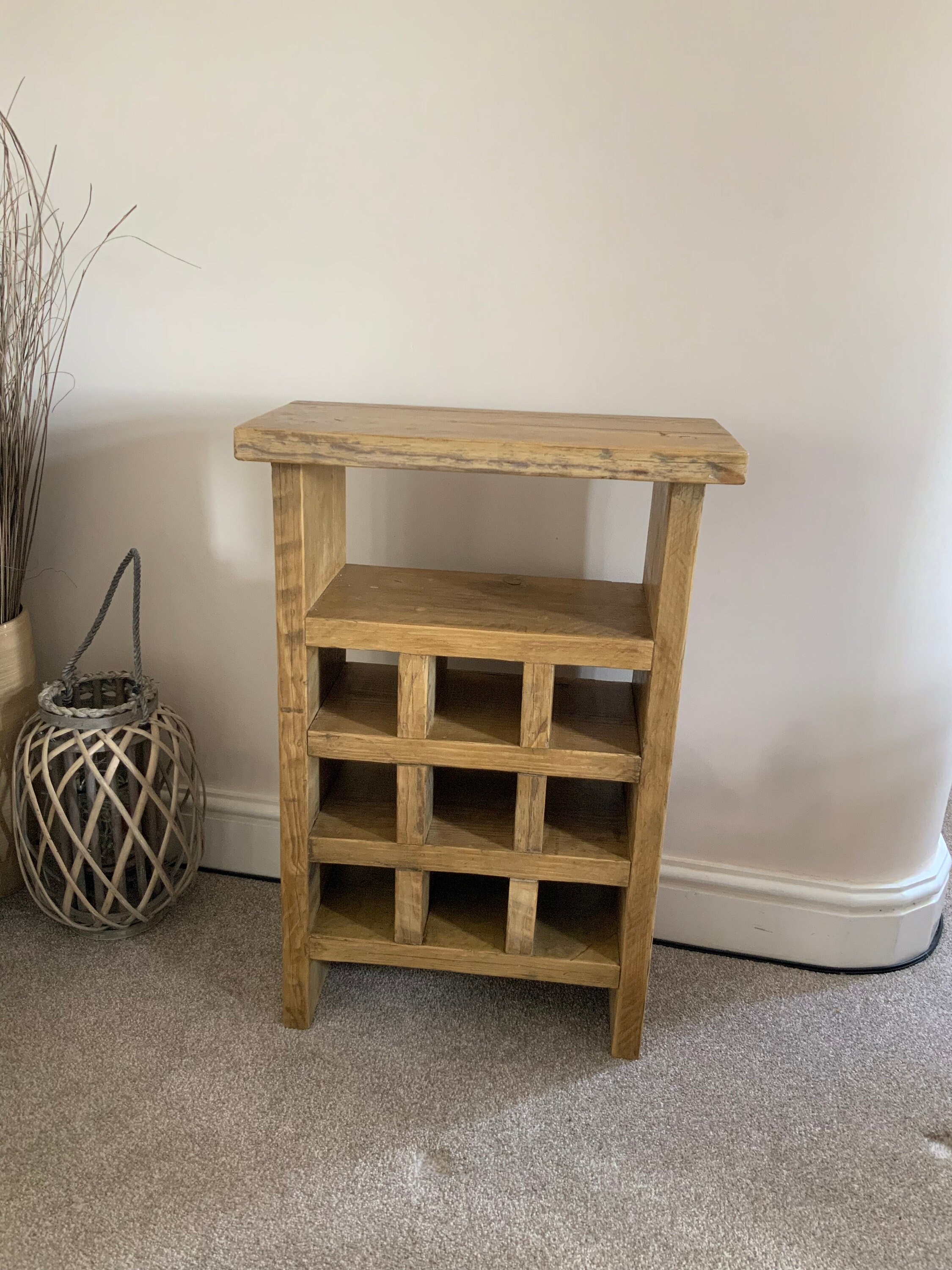 Rustic Handmade Wine Cabinet. Natural Oak Finish. | Etsy