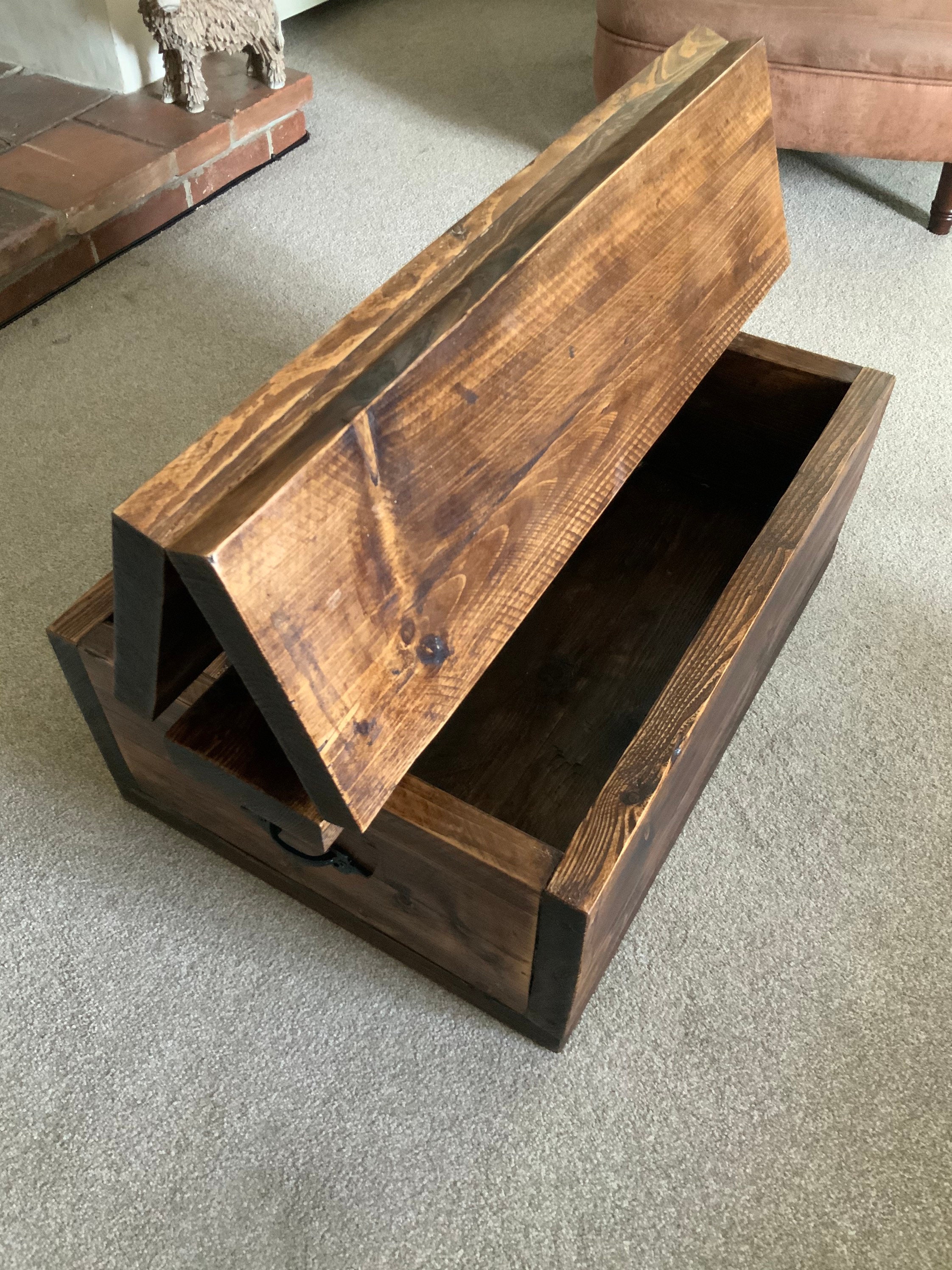 Handmade Rustic Reclaimed Storage Chest Coffee Table. - Etsy