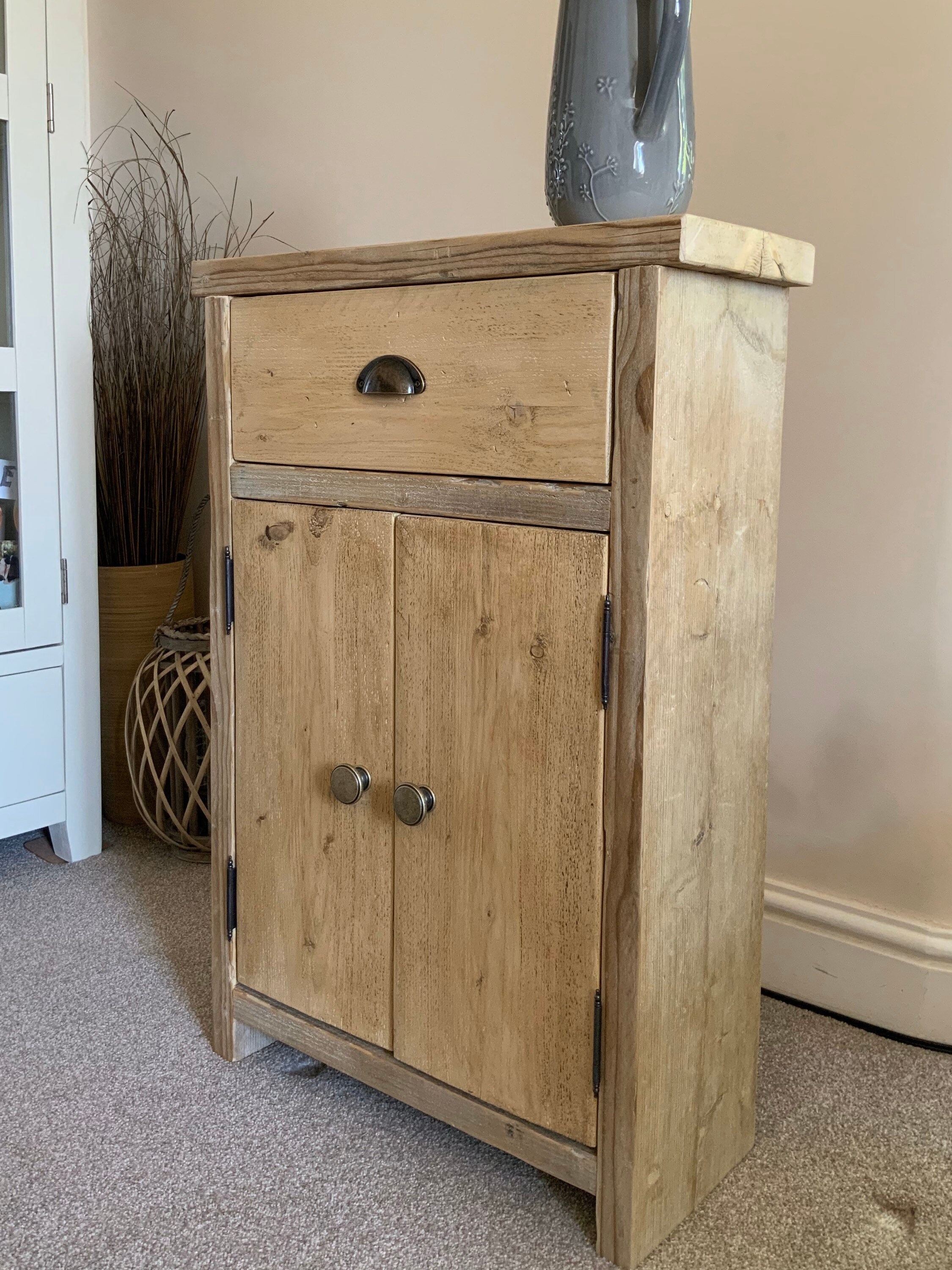 Handmade Rustic Reclaimed Small Cabinet / Cupboard - Etsy UK