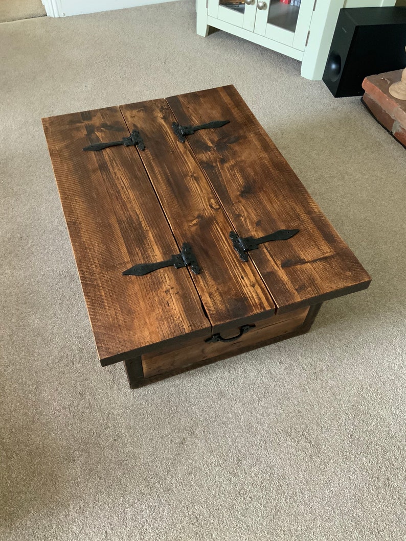 Handmade Rustic Reclaimed Storage Chest Coffee Table. - Etsy