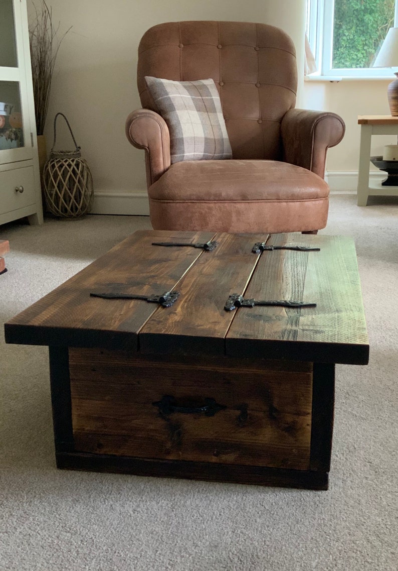 Handmade Rustic Reclaimed Storage Chest Coffee Table. - Etsy