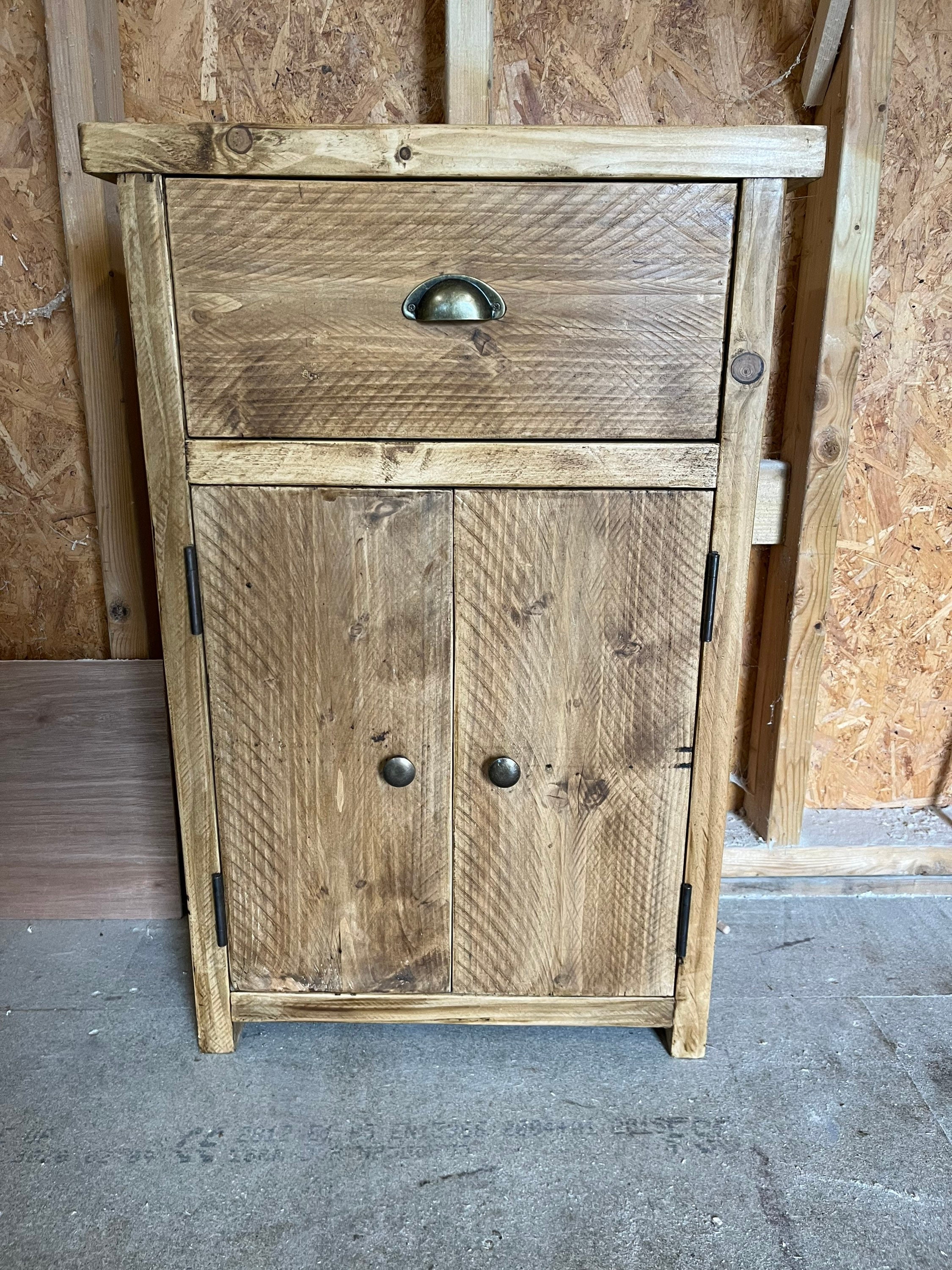 Handmade Rustic Reclaimed Small Cabinet / Cupboard - Etsy UK