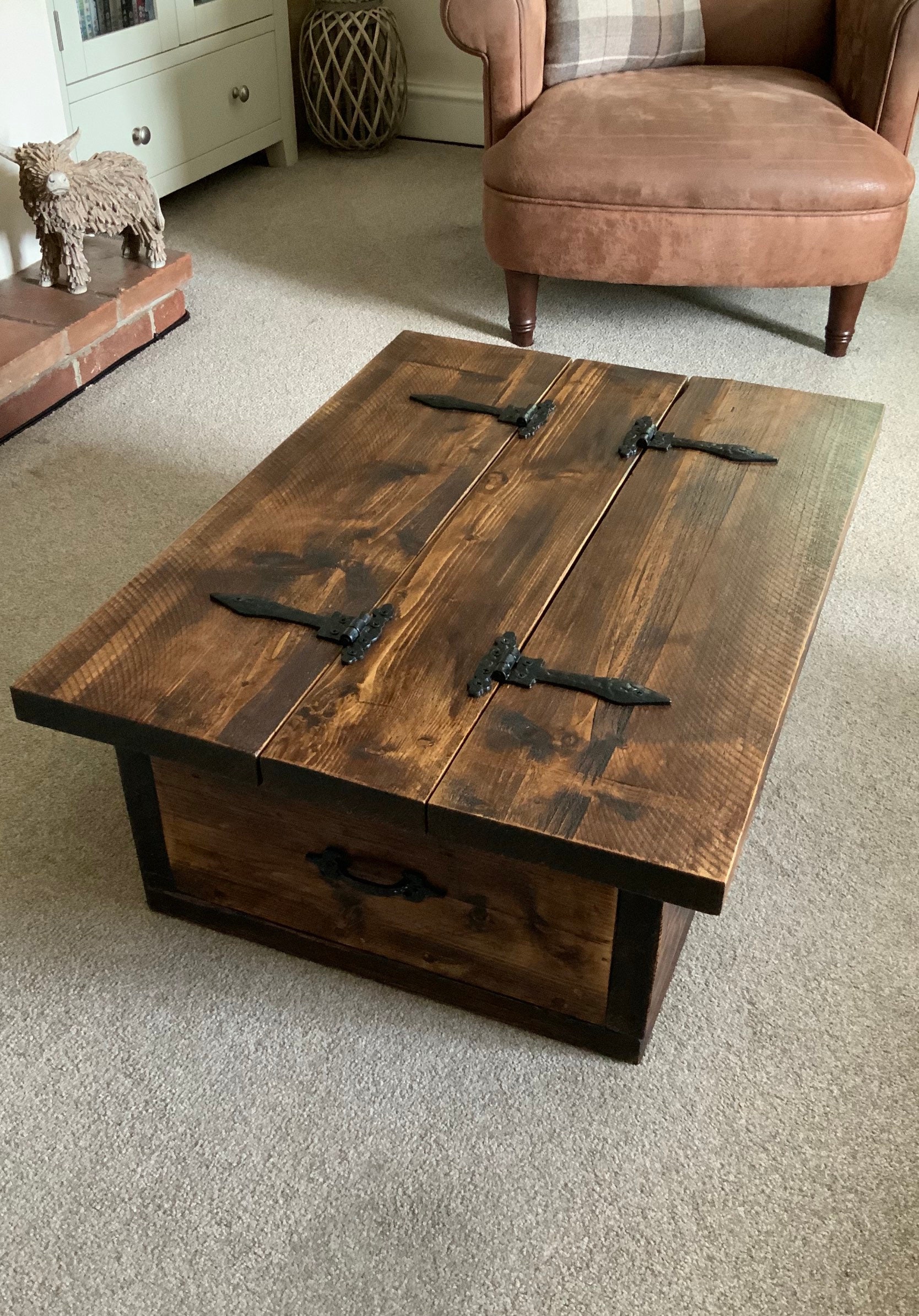 Handmade Rustic Reclaimed Storage Chest Coffee Table. - Etsy