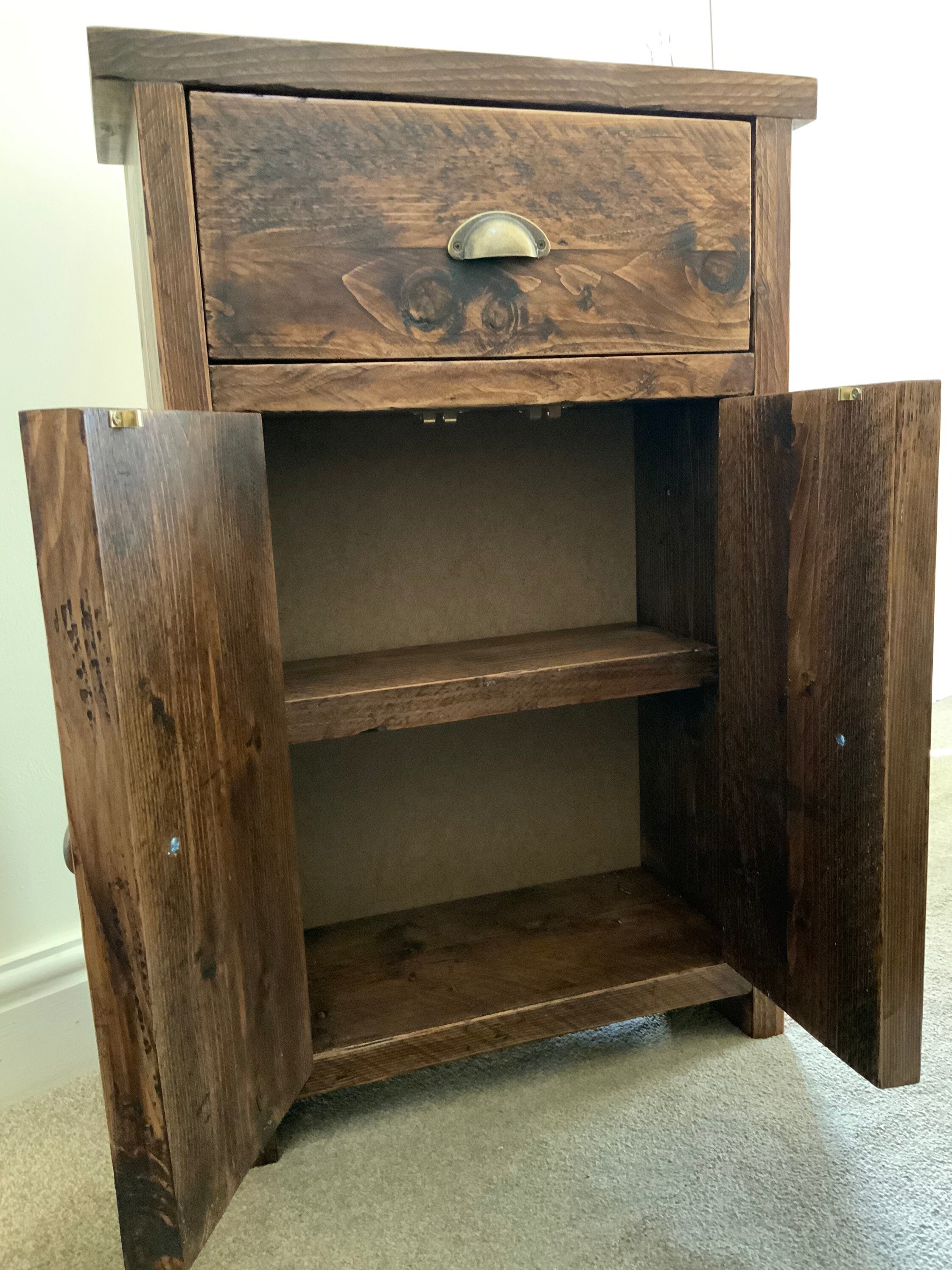 Handmade Rustic Reclaimed Small Cabinet / Cupboard - Etsy UK