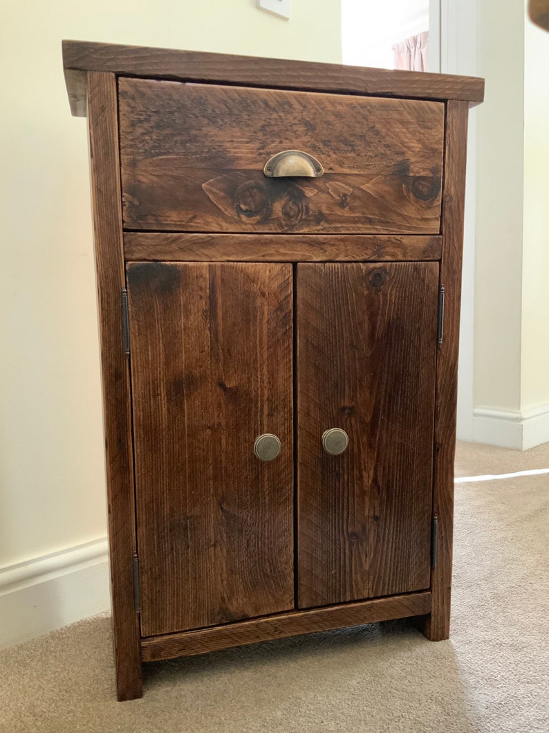 Handmade Rustic Reclaimed Small Cabinet / Cupboard - Etsy UK
