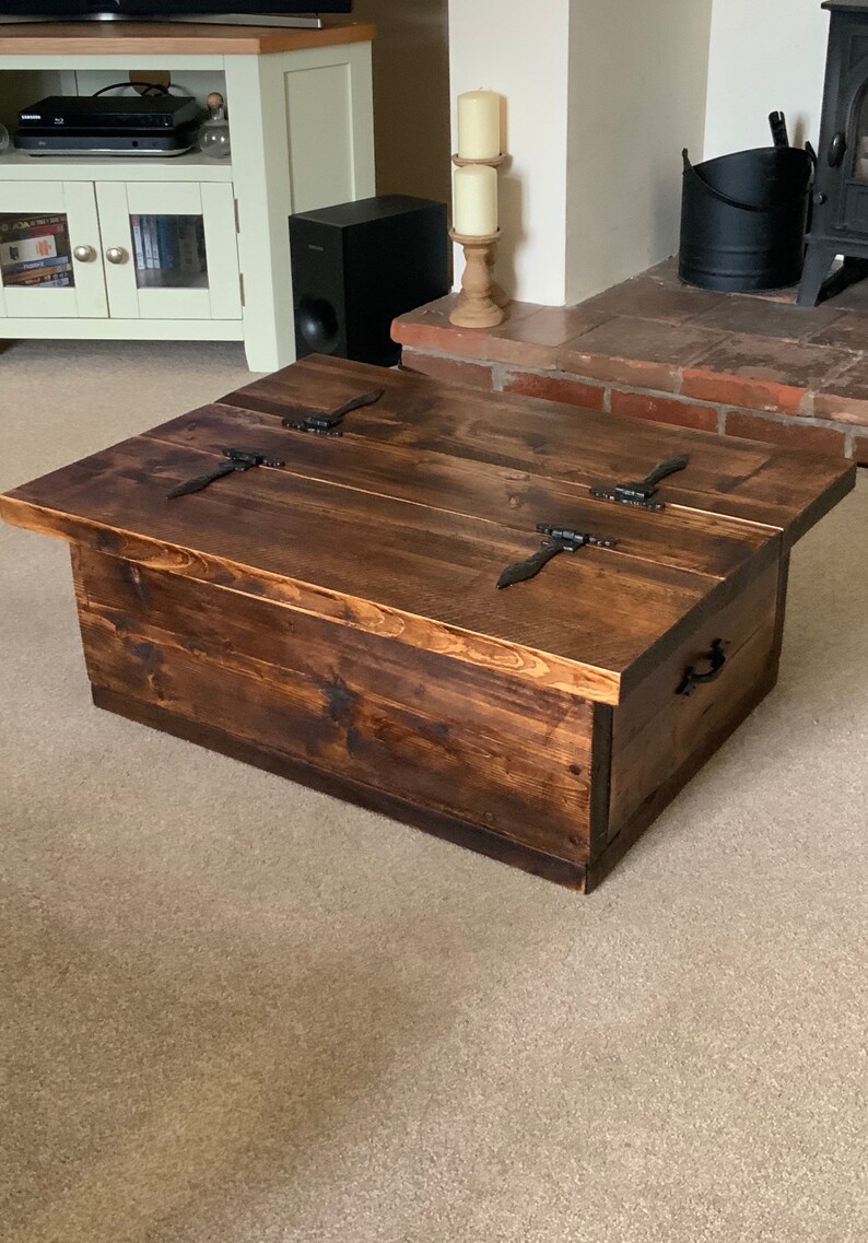 Handmade Rustic Reclaimed Storage Chest Coffee Table. - Etsy