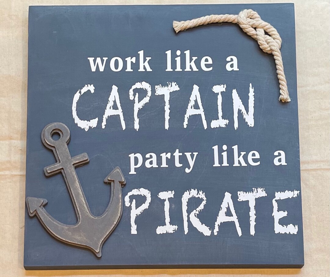 Pirate Wood Sign, Nautical Wood Sign, Funny Sign - Etsy