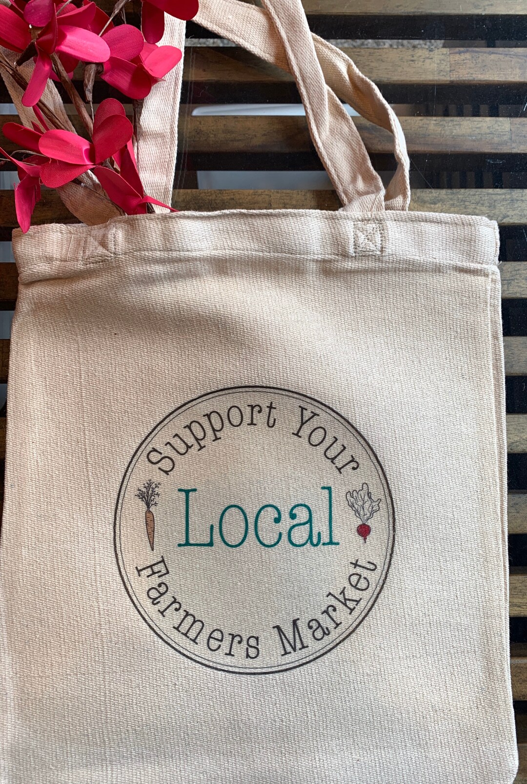 Farmers Market Canvas Tote Bag/canvas Tote/shopping Bag/reusable Bag ...