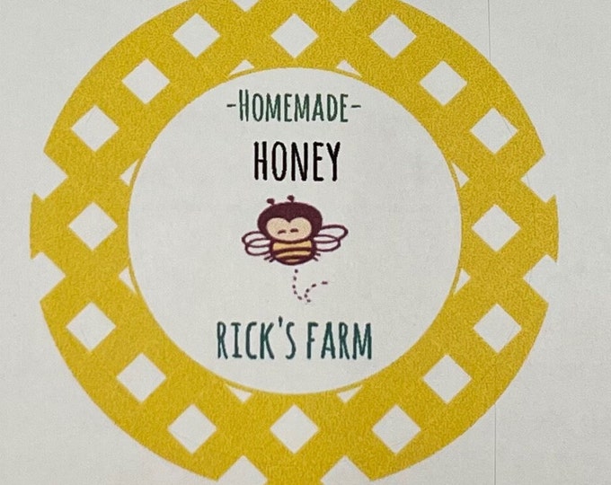 Personalized Honey Clear Vinyl Stickers, Custom Honey Product Stickers ...