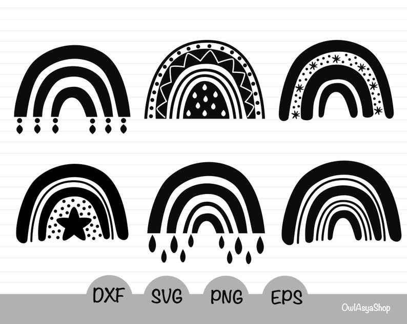 Fichiers svg arc-en-ciel pour cricut Rainbow clipart Rainbow | Etsy