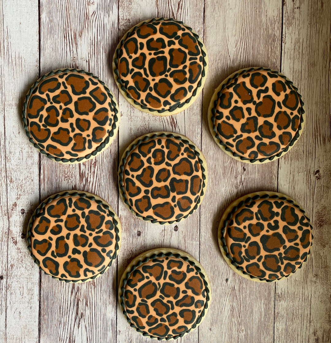 1 Dozen Cheetah Print/leopard Cookies - Etsy