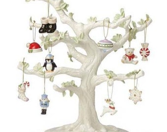 Lenox Ornament Tree Mini Set Independance 4th July Garden Bird Autumn ...
